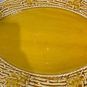 Bordallo Pinheiro | Dining | Bordallo Pinheiro Gold Oak Leaf Acorn Platter Embossed Oval Serving ...